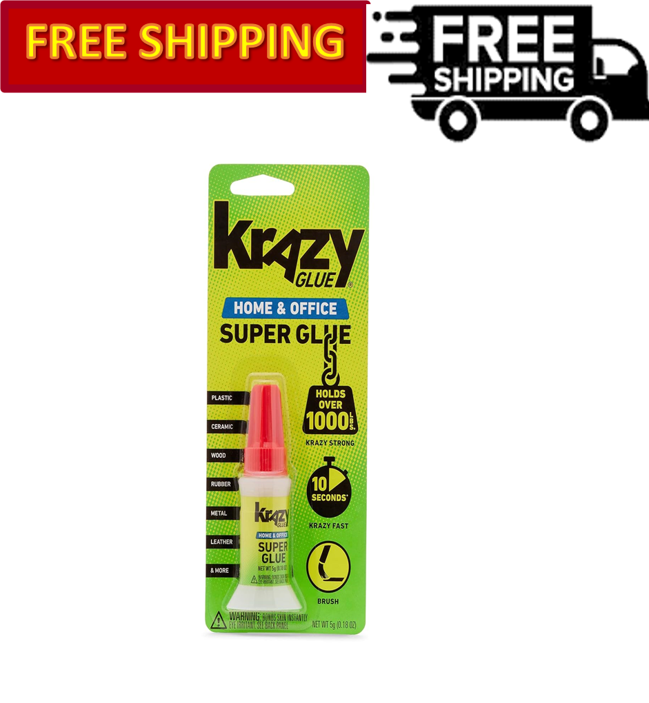 Krazy Glue, Craft Super Glue, Brush Tip, Home & Office, 5 g (0.18 oz ...
