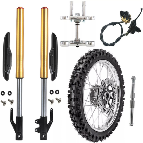 60/100-14 Tire Wheel 630mm Front Fork Shock Triple Tree Clamp Set for ...