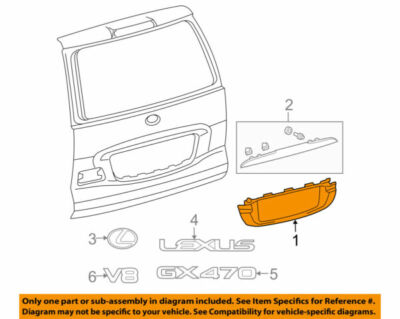76811-60101-C0 Toyota Garnish sub-assy, back door, outside 7681160101C0 ...