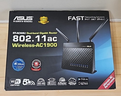 ASUS RT-AC68U AC1900 1300 Mbps 4 Port Gigabit Wireless AC Router | eBay