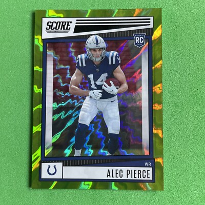 2022 Score Football ALEC PIERCE RC SP Green Electric /99 386 ...