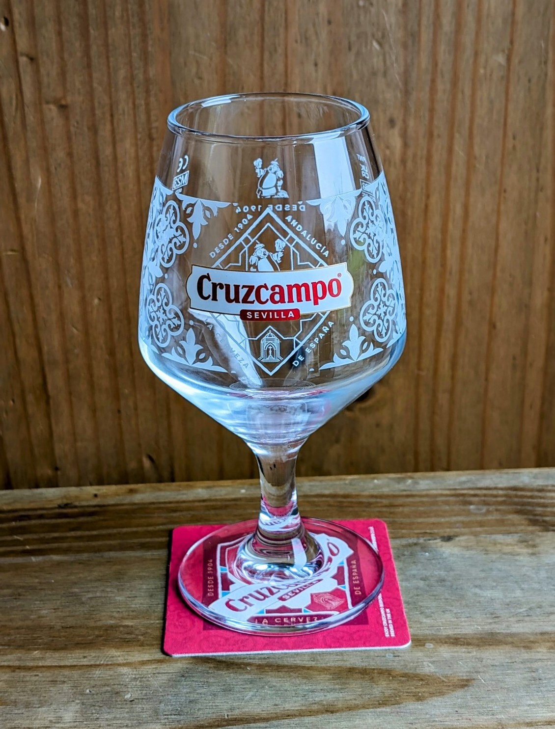Cruzcampo Pint Chalice Glass Brand New | eBay UK