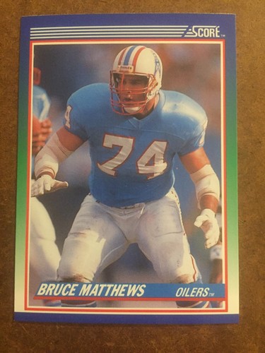 Bruce Matthews 93 Score 1990 NFL Football Trading Card | eBay