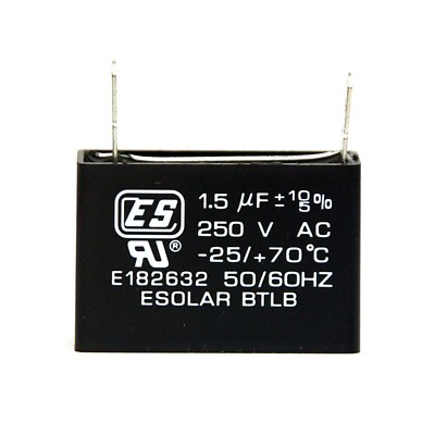 50pc AC Start Capacitor 1.5uF 250VAC +10/-5% -25/+70℃ ES Esolar UL ...
