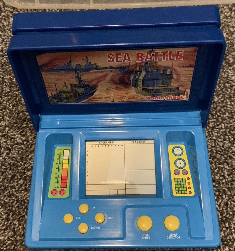 Radio Shack Sea Battle Vintage Battery Operated Portable Travel Game w ...