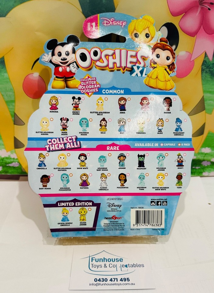 DISNEY Princess XL OOSHIES LIMITED EDITION 6 PACK Assorted Brand New | eBay