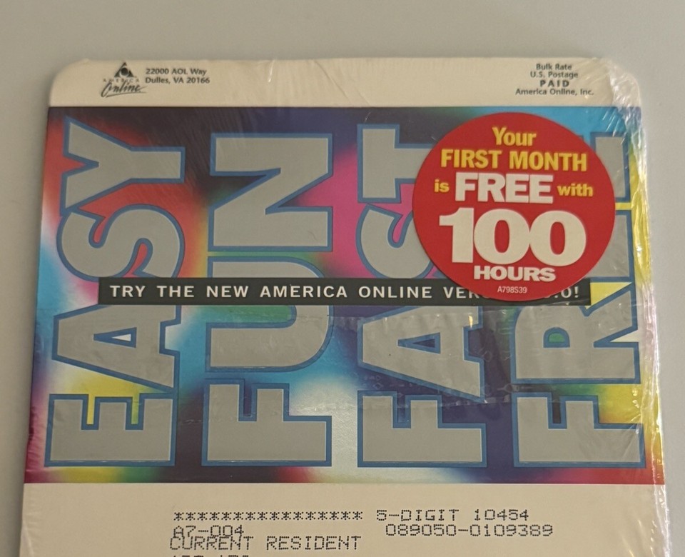 America Online AOL Version 3.0 (100 Free Hours) CD-ROM NEW SEALED | eBay