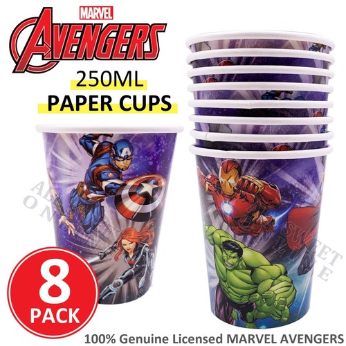 8pcs Avengers Paper Cups Avengers Party Supplies Superhero Birthday ...