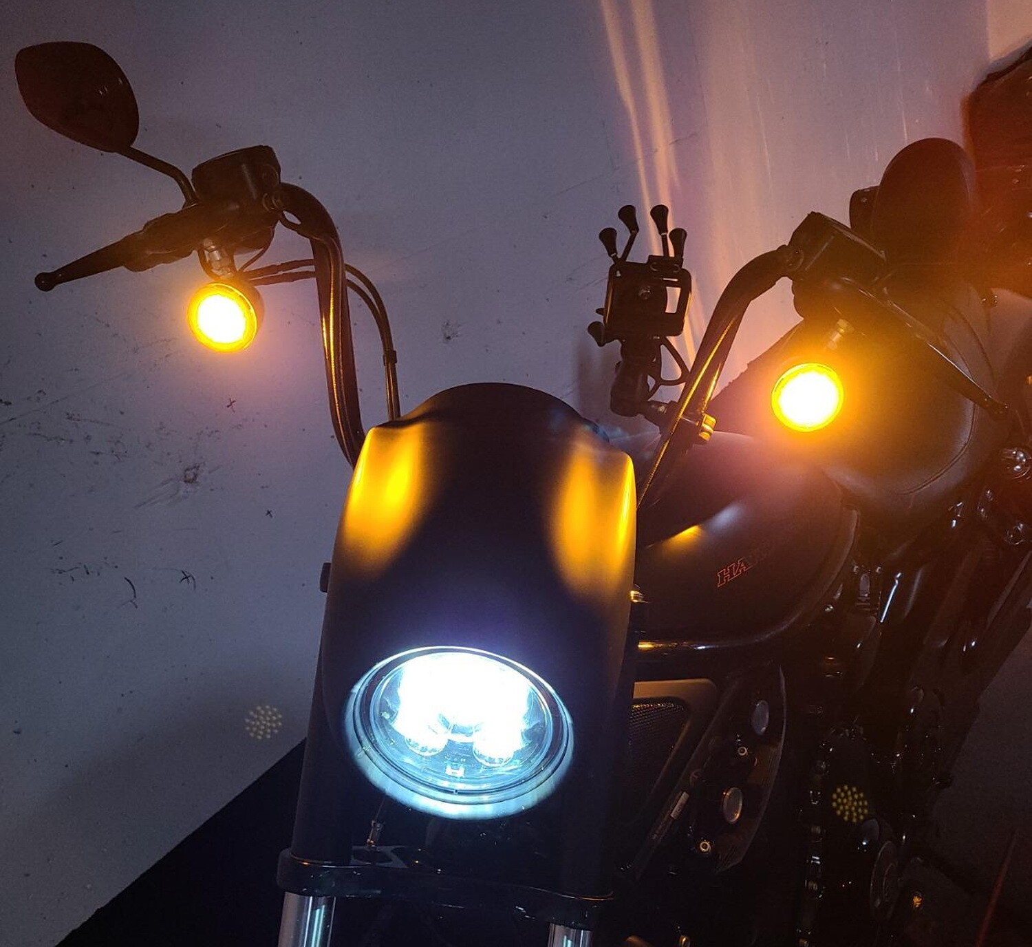 2" White/Amber 1157 Switchback LED Front Turn Signal Lights For Harley ...