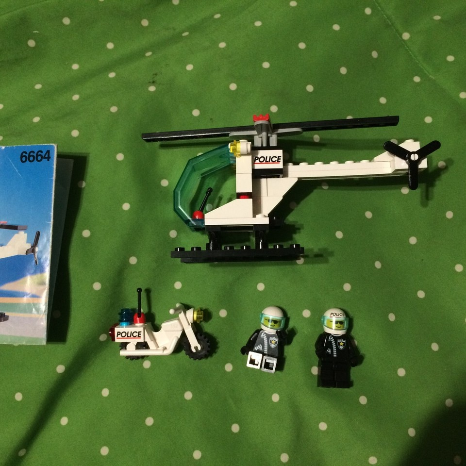Vintage Lego 6664 police chopper cops 1993 1005 complete with manual | eBay