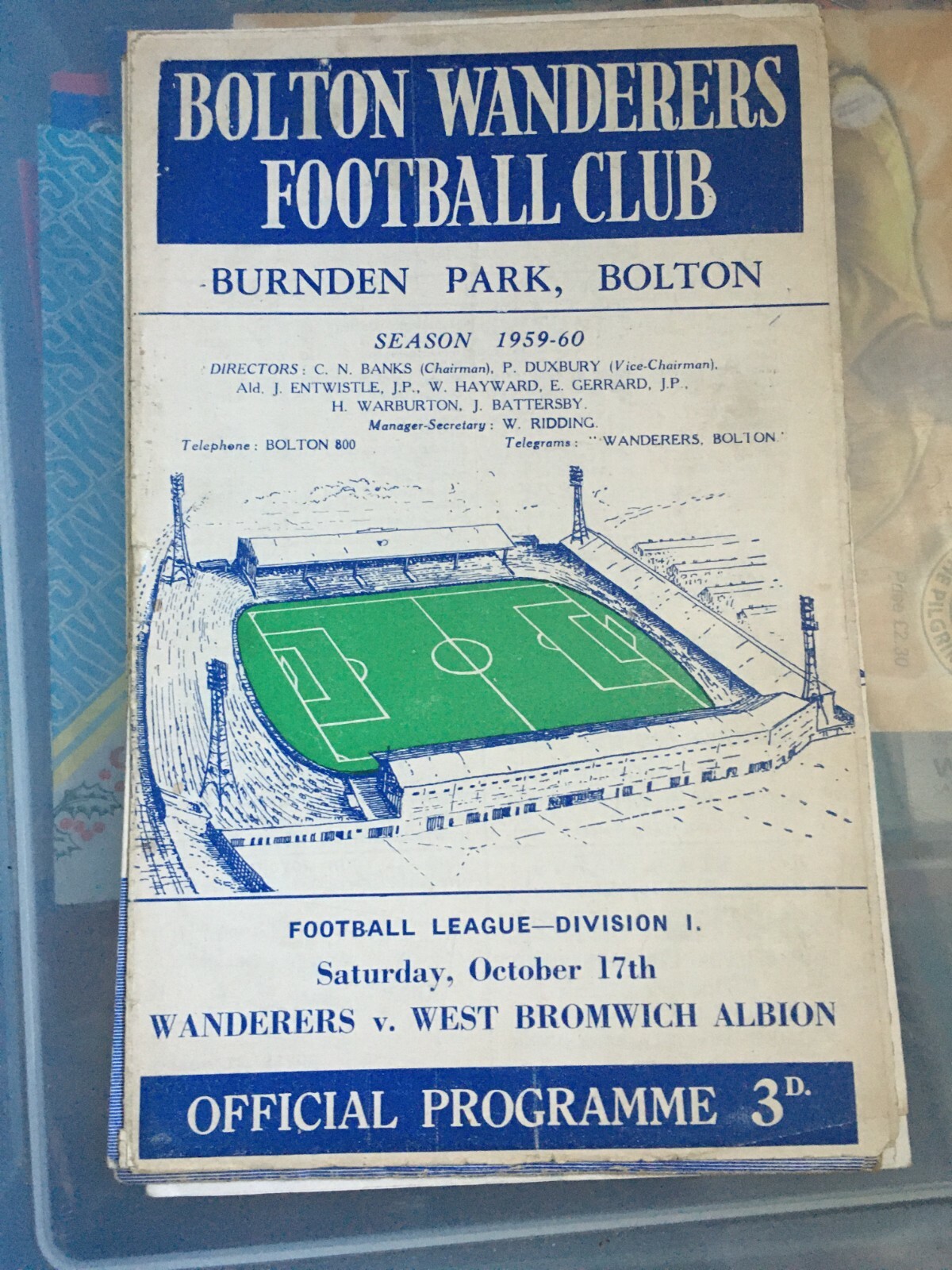 Bolton Wanderers HOME programmes 1950s 1960s League & Cup | eBay