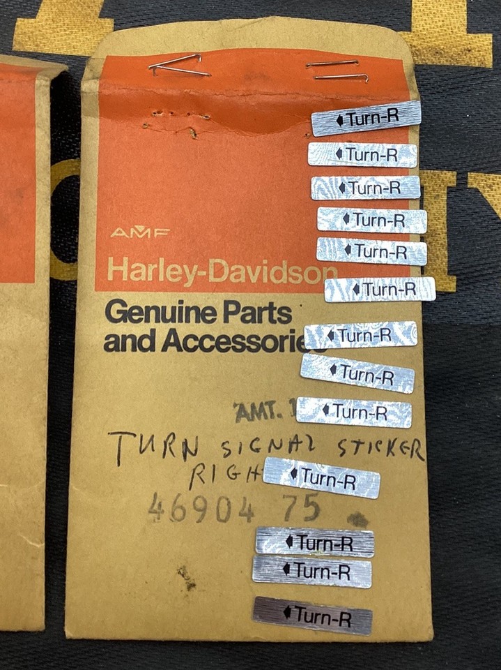 LOT OF NOS HARLEY LABEL INDICATOR DECALS AMF SHOVELHEAD SEE DESC 4 PART ...