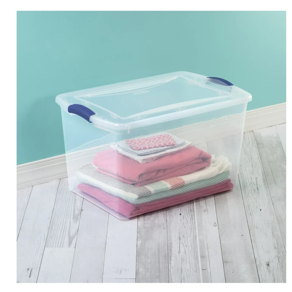 Sterilite Large Storage Bin, 66 Quart Clear Plastic Storage Container ...