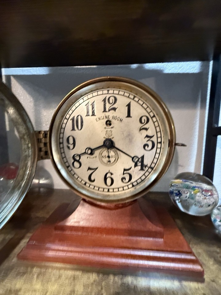 ASHCROFT ENGINE ROOM CHELSEA CLOCK 6” DIAL UPSIDE DOWN MOVEMENT ...