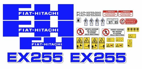 Fiat-Hitachi Ex 255 Stickers Adhésif, Kit Complet | eBay