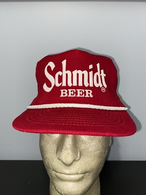 Trucker Hat Baseball Cap Vintage Snapback Schmidt Beer Corduroy Lid | eBay