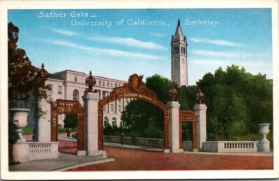 Postcard Sather Gate University Of California Berkeley | eBay