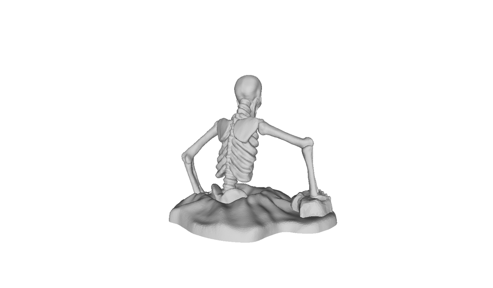 Printle KM Homme 2958--Zombie Halloween Skeleton Figure for Dioramas ...