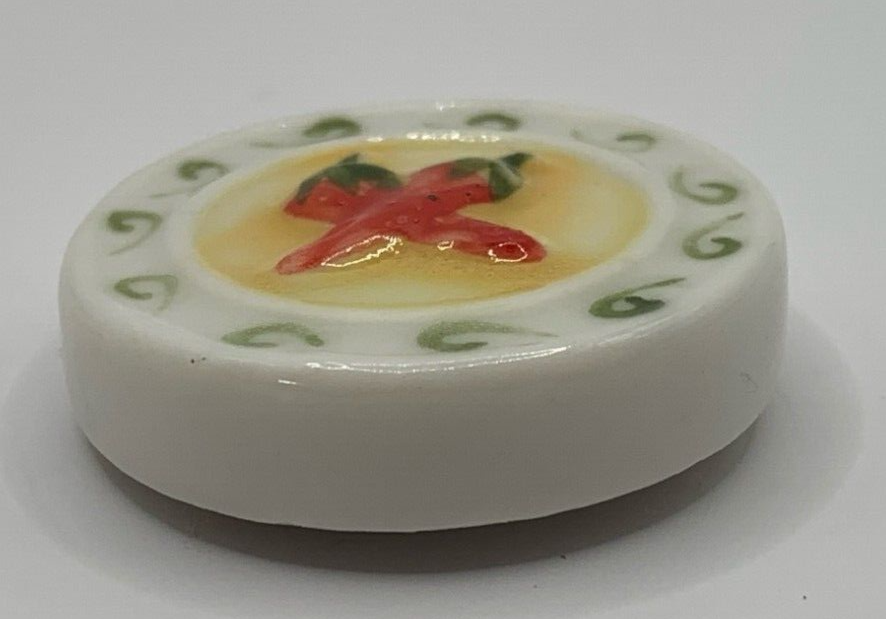Enamel Refrigerator Magnet Chili Peppers Design Homemade Hand Painted ...