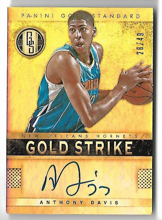 ANTHONY DAVIS 2012 PANINI GOLD STANDARD ROOKIE AUTO AUTOGRAPH RC CARD ...