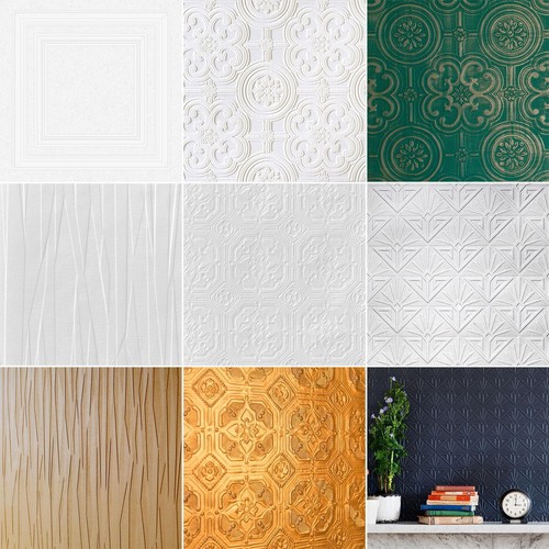 Paintable Wallpapers Disguises Imperfection Wall Ceiling | Panels ...