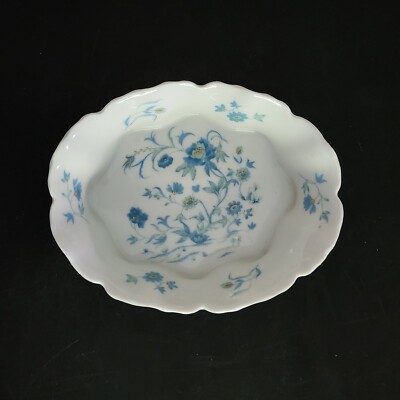 Haviland France Limoges Blue and Gold Floral Dish Ruffled Edge Dish | eBay