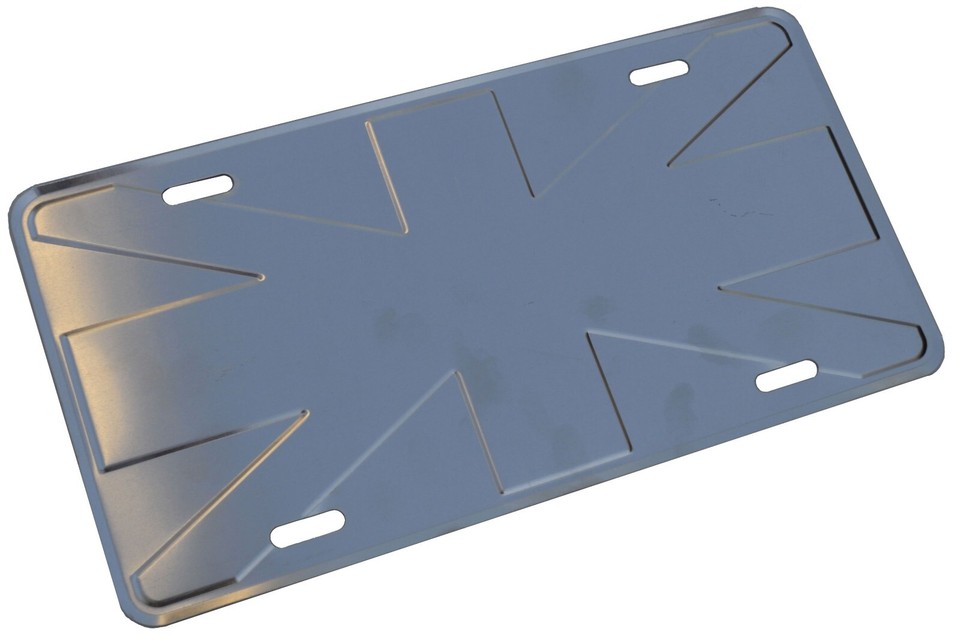 Union Jack Tag "Black Jack" - license plate in embossed aluminum 12"x 6 ...