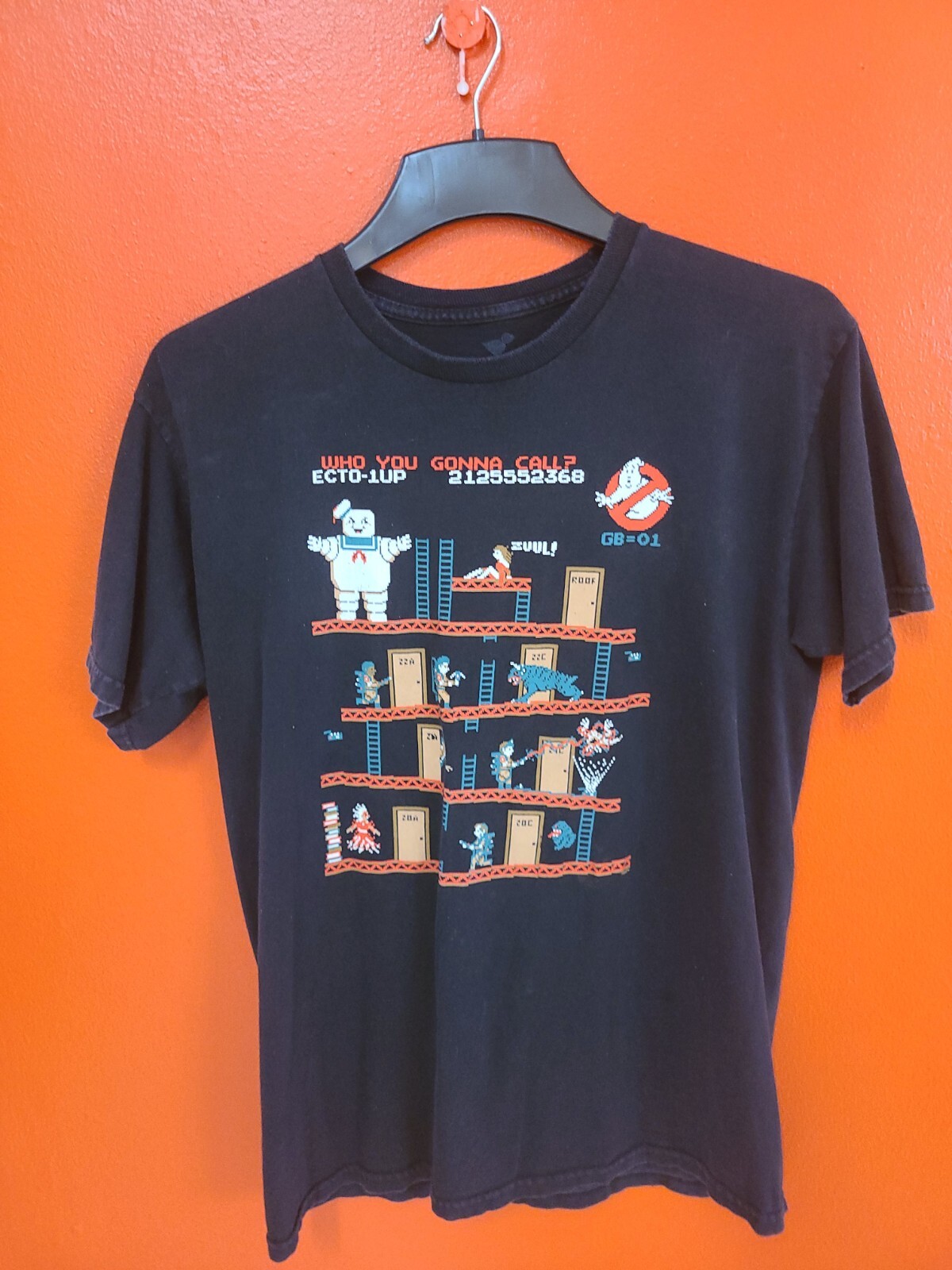 GHOSTBUSTERS Faux Video Game Donkey Puft TEEFURY Tee … - Gem