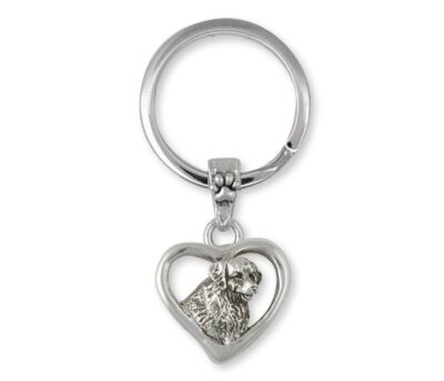 Golden Retriever Key Ring Jewelry Sterling Silver Handmade Dog Key Ring ...