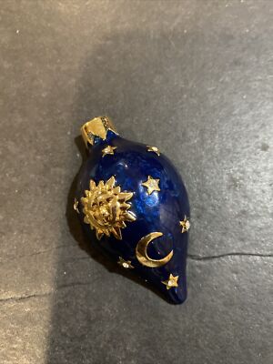 Celestial Ornament Brooch Sun Moon Stars Night Sky Vntg LIA Enamel Pin ...