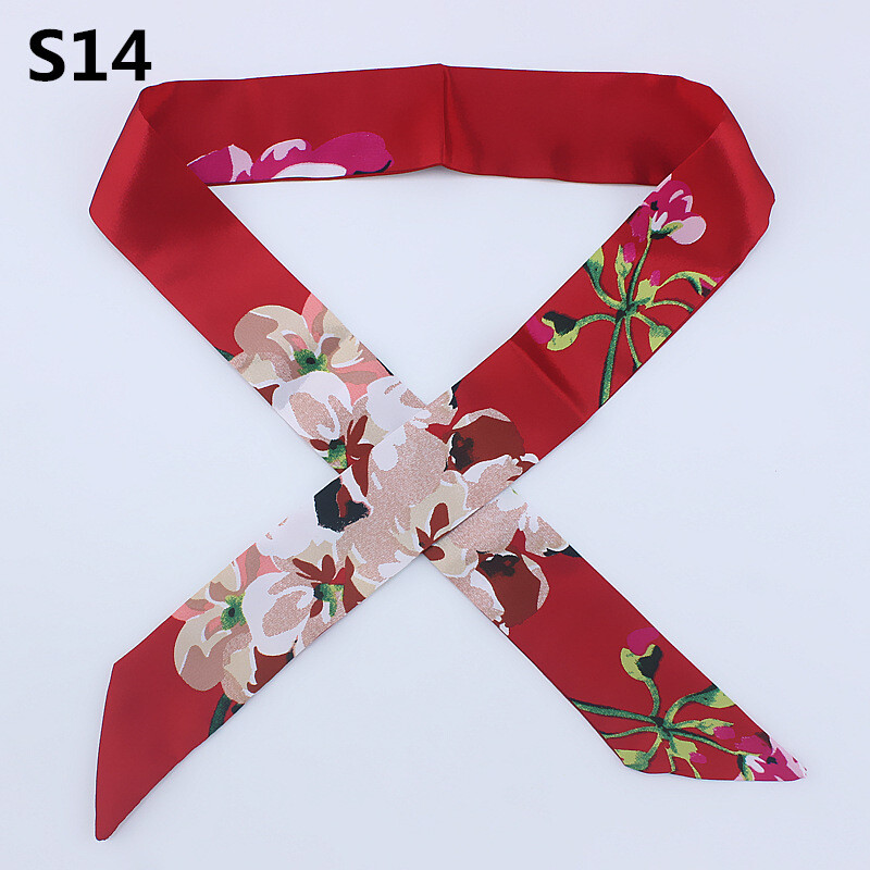 Ladies Neck Scarf Long Ribbon Wrap Tied Bag Handle Hair Wrist band ...