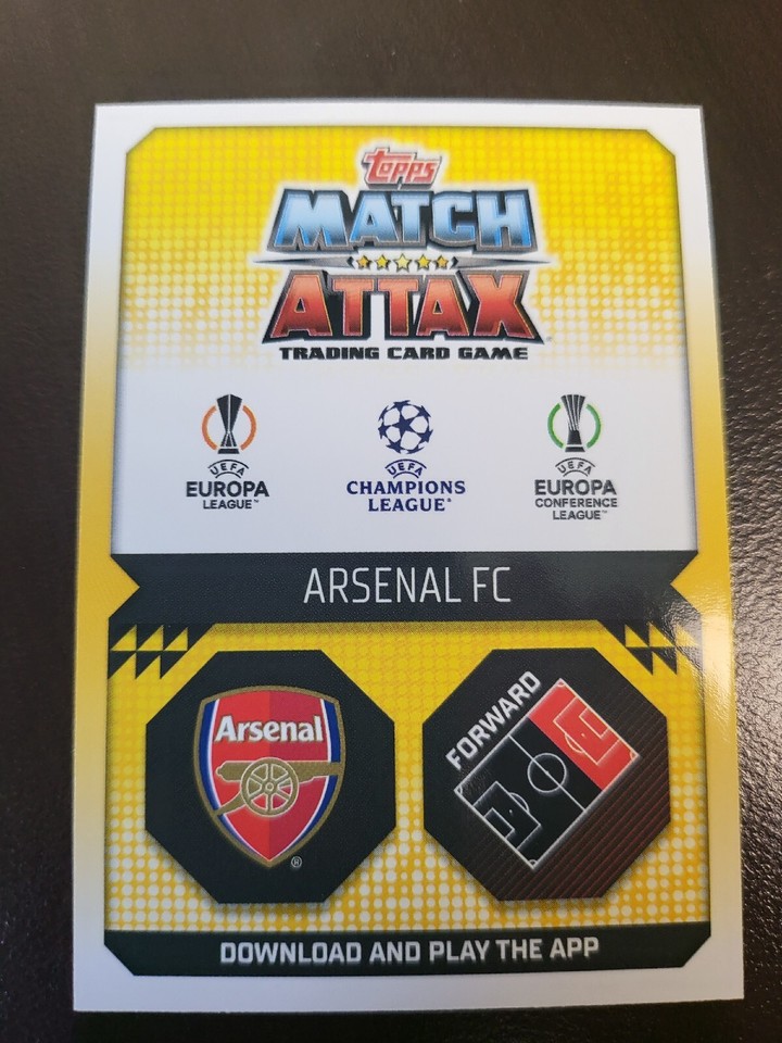 2022-23 TOPPS MATCH ATTAX UEFA Gabriel Martinelli SIGNATURE STYLE #428 ...