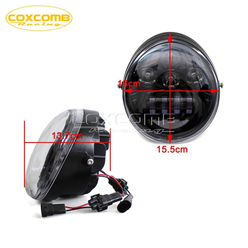 LED Projector Headlight Hi/Lo Beam for Harley V Rod V-Rod VROD VRSC ...