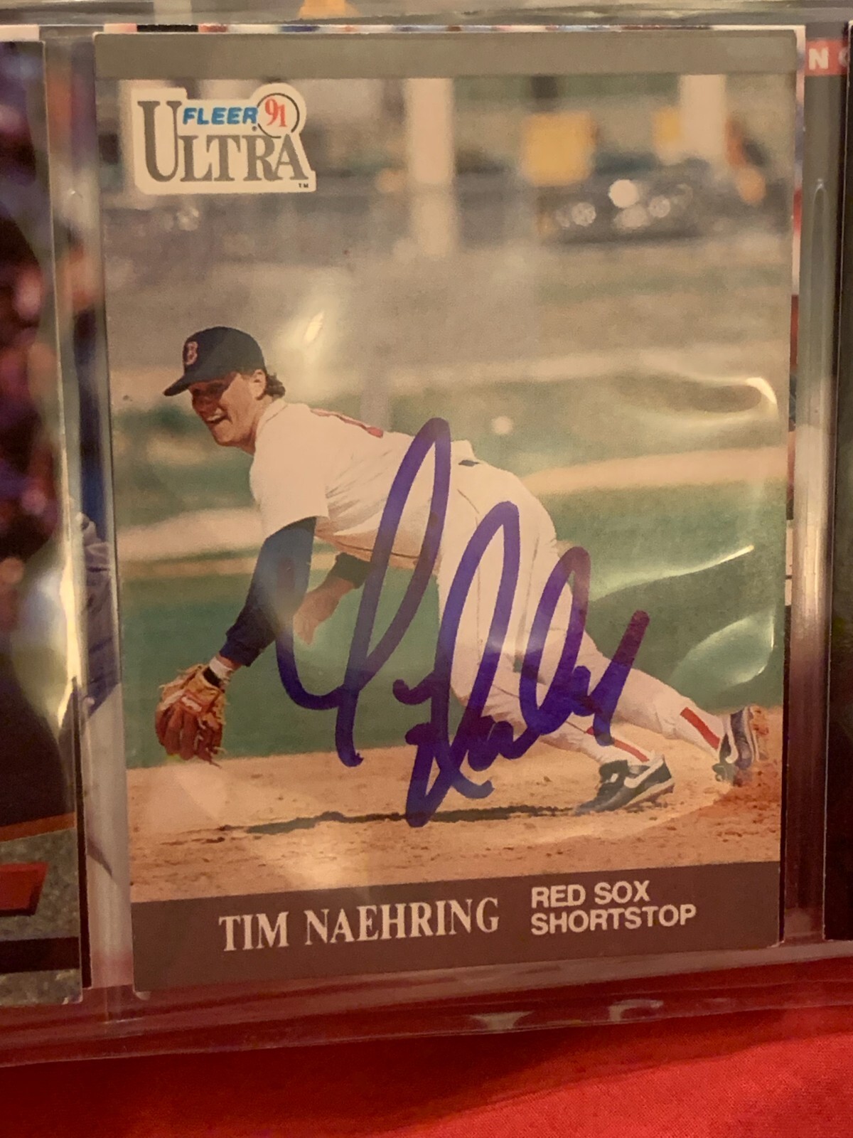 TIM NAEHRING AUTOGRAPHED SIGNED 1991 FLEER ULTRA CARD BOSTON RED SOX ...