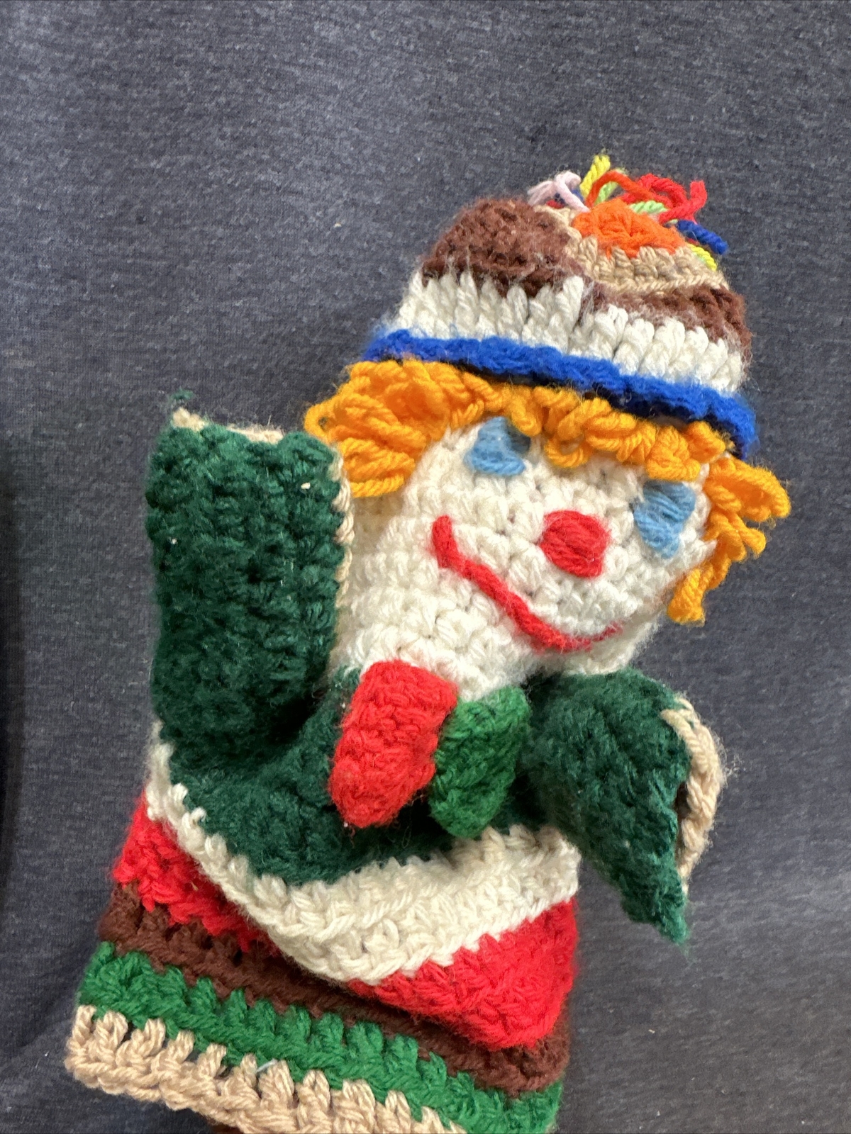 Vintage Scary Clown Hand Puppet. Hand Crafted | eBay