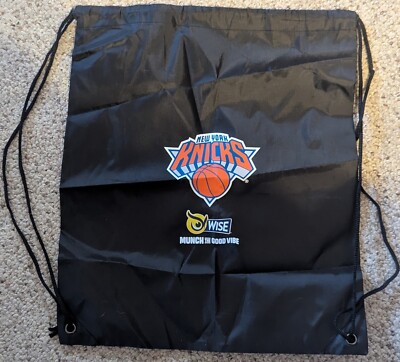 New York Knicks NBA Drawstring Black Back Pack Wise Chips Sponsor | eBay