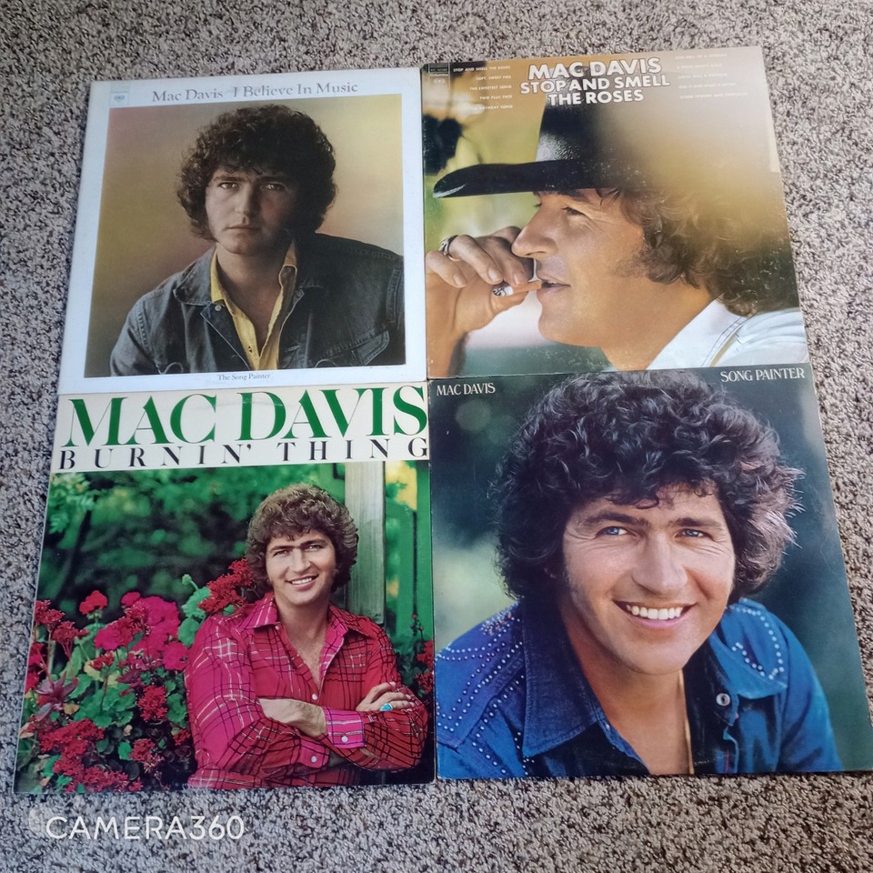 Mac Davis Vinyl Records Lot Of 4: I Believe In Music, Burnin Thing | eBay