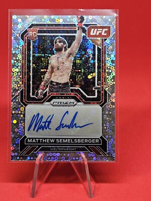 2023 Panini Prizm UFC MMA Matthew Semelsberger Rookie RC AUTO SILVER ...