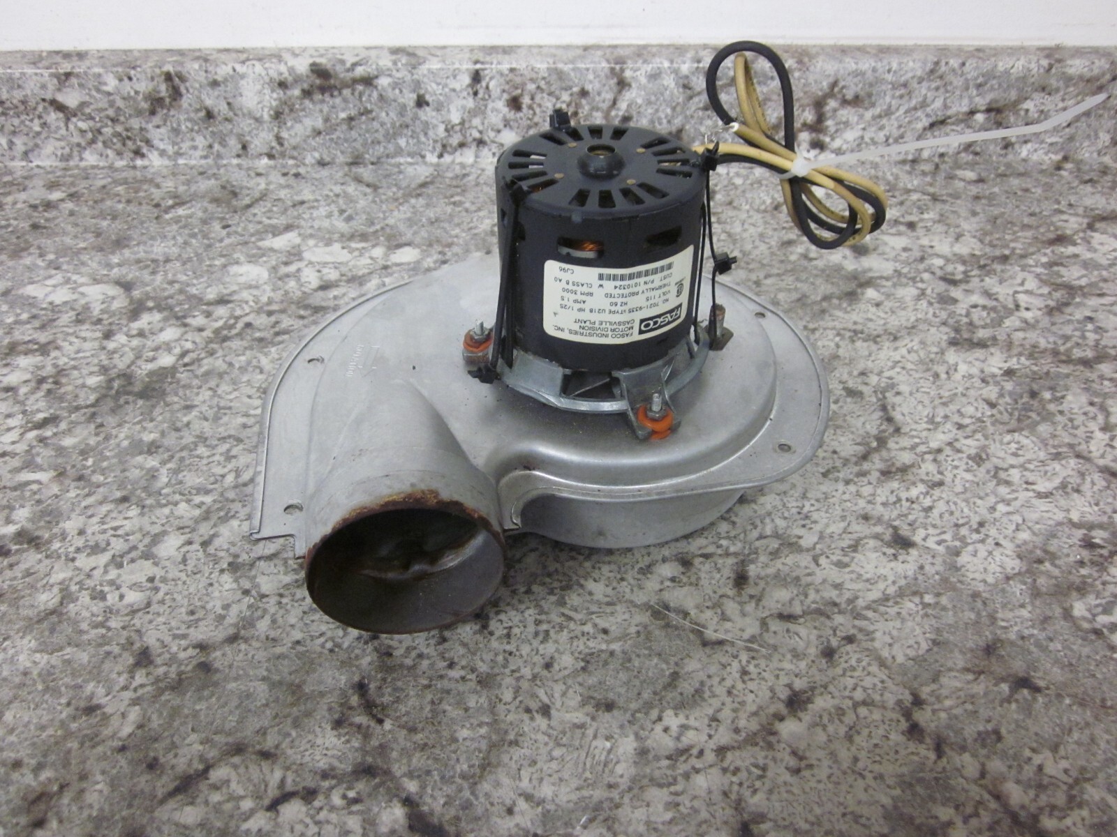 FASCO Draft Inducer Blower Motor Assembly 1/25Hp 115V 60Hz 1.5A P/N ...