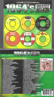 1964's GREATEST HITS, VOL. 2-61 CUTS/2 CDS-ALL ORIGINALS-100% STEREO | eBay