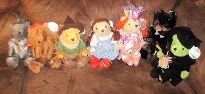 Wizard Of Oz Cuddle Factory Plush 13" Teddy Bear WHOLE SET! LION, WITCH ...