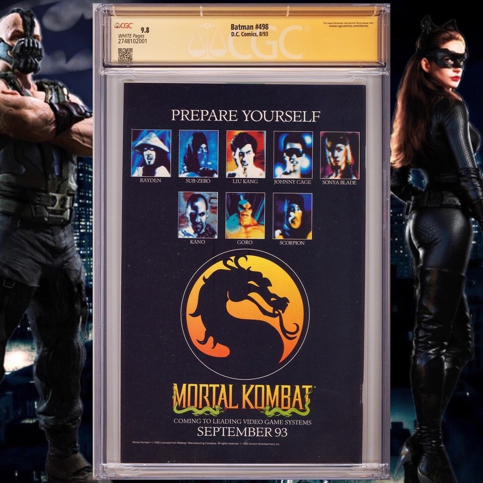 CGC 9.8 SS Batman #498 signed by Anne Hathaway & Tom Hardy Bane ...