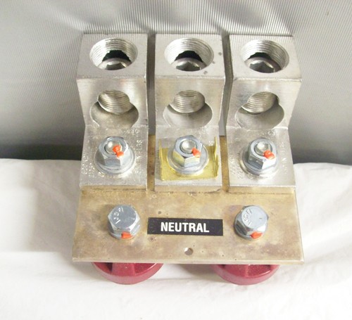 ASCO 600MCM Two 250 Two 250MCM 1/0 3 Pole Neutral Lug Kit w/ Isolations ...