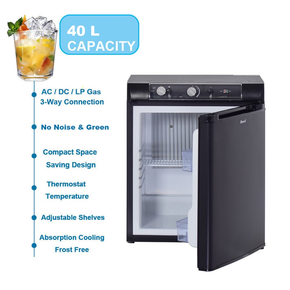 Gas Fridge Propane Refrigerator RV Cooler Dorm Compact Freestanding AC ...