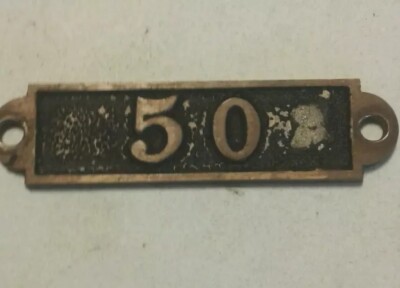Antique / Vintage Brass Metal Mail Box Tag Locker Door Number Tags ...