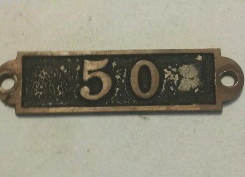 Antique / Vintage Brass Metal Mail Box Tag Locker Door Number Tags ...