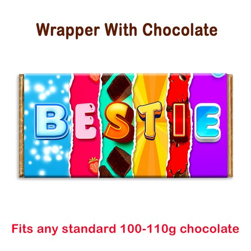Bestie Chocolate Bar Wrapper Novelty Gift Present For Friend Birthday ...