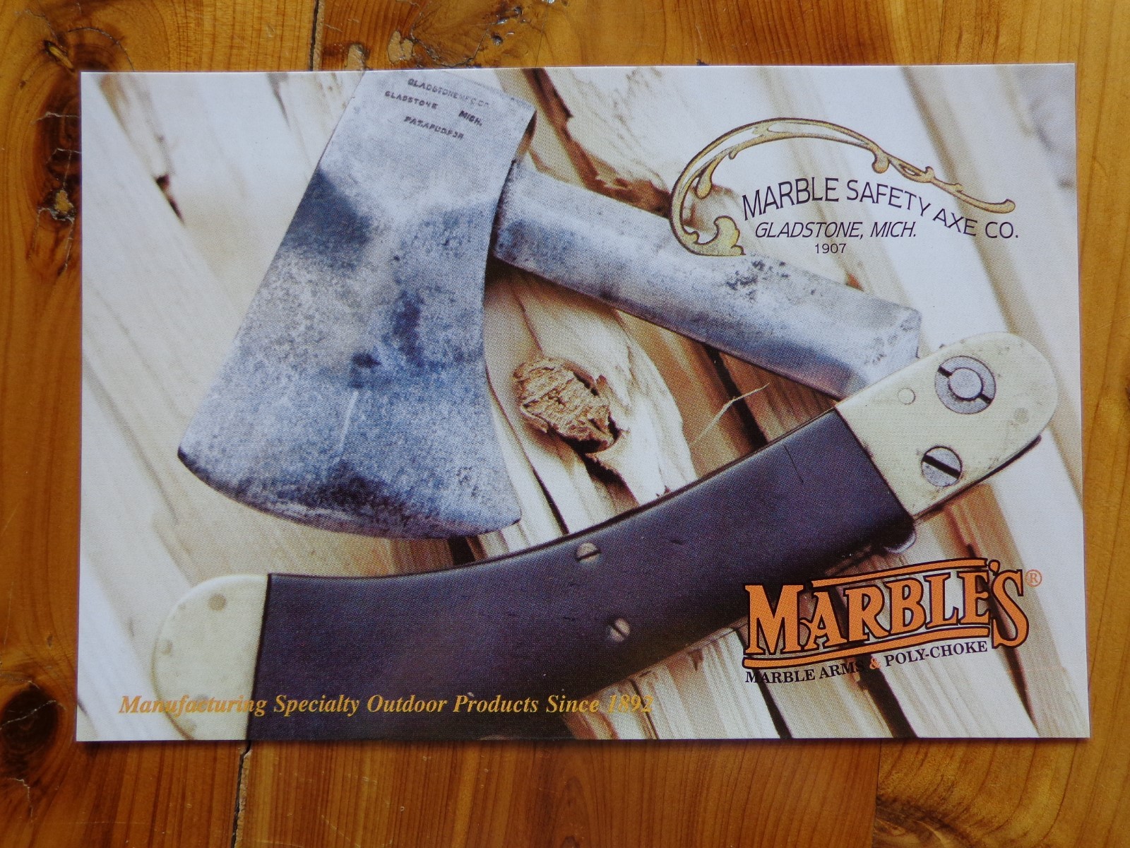 Marble's - Marble Arms - Marble Safety Axe Co. Hunting Knife ...