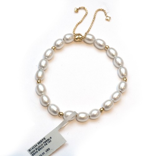 New DAVID YURMAN 8mm Bijoux Pebble Bead Bracelet, Pearl & 18K Gold ...