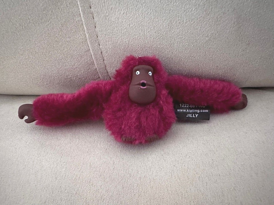 NWT KIPLING MONKEY KEYCHAIN KEY RING CHARM BLACK RED GRAY BLUE GREEN ...